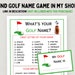 Golf Riddles, Printable Golf Activity, Fun Golf Theme, Birthday Party ...