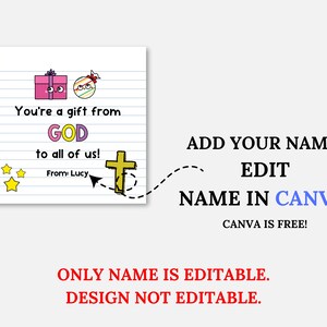 Sunday School Teacher Gift Tag, Printable Bible Study Religious Tags ...