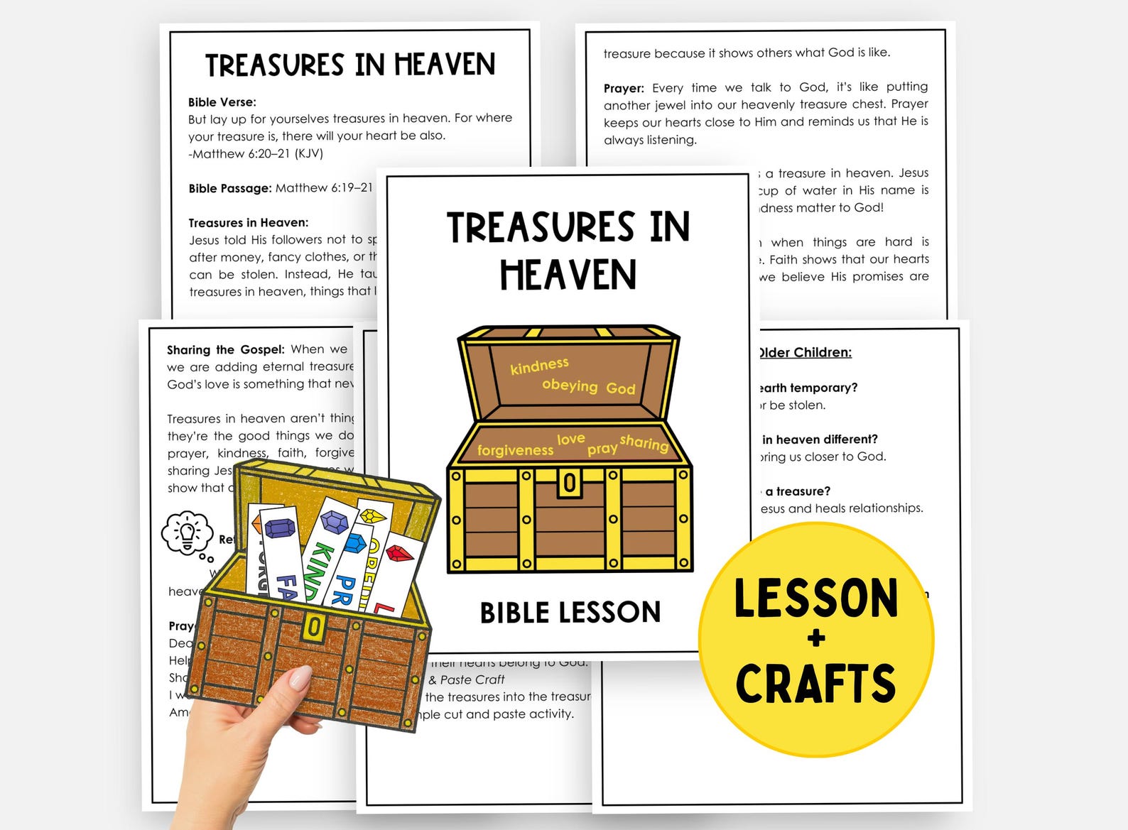 Stored up Treasures in Heaven, Printable Faith Sunday School Crafts ...
