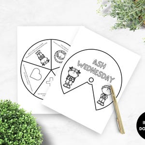 Ash Wednesday, Printable Bible Coloring Wheel, Lent Sunday School Craft ...