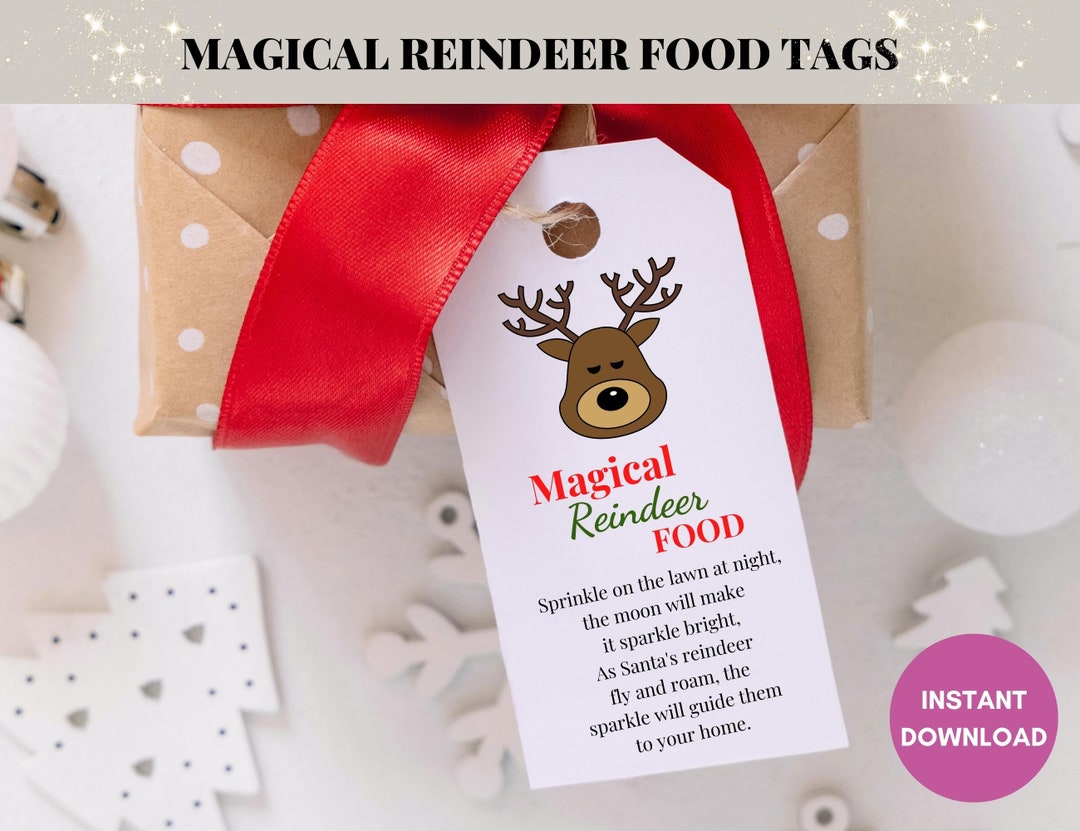 Magic Reindeer Food Tag Reindeer Food Printable Christmas - Etsy