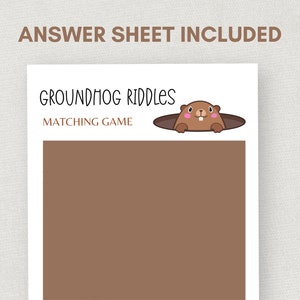 Groundhog Riddles, Fun Groundhog Party Game for Kids and Adults ...