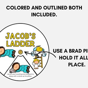 Jacob's Ladder, Printable Bible Coloring Wheel, Old Testament Sunday ...