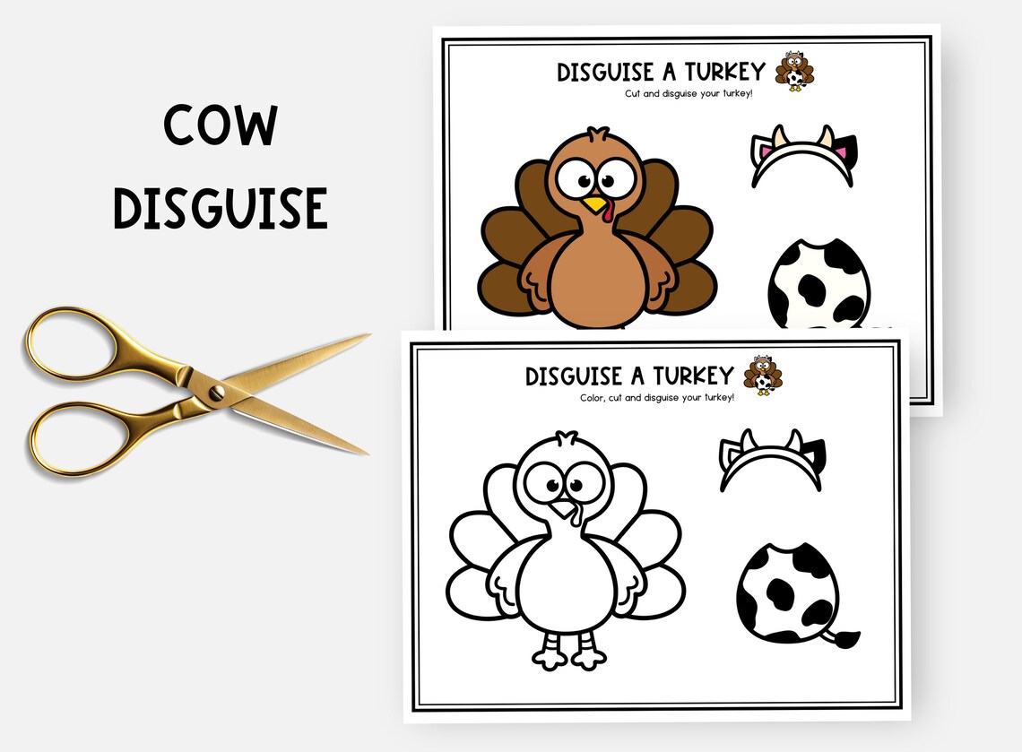 Disguise a Turkey, Cow Disguise, Turkey in Disguise Project, Turkey Day ...