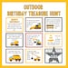 Construction Birthday Scavenger Hunt for Kids, Outdoor Treasure Hunt ...
