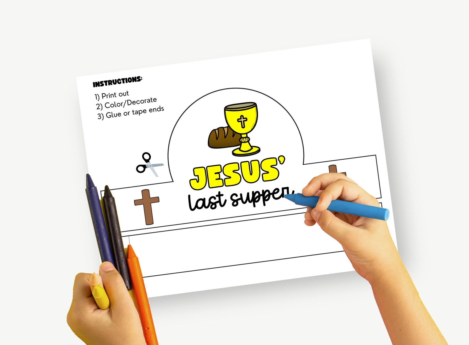 The Last Supper Bible Lesson, Maundy Thursday Holy Week Printable ...