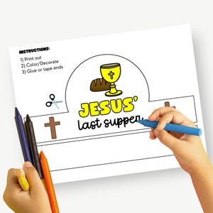 The Last Supper Bible Lesson, Maundy Thursday Holy Week Printable ...
