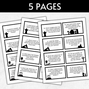 Easter Bible Trivia, Printable Sunday School Activity, the Easter Story ...