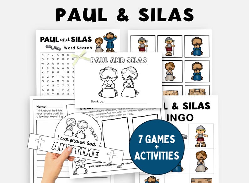 Paul and Silas Bible Lesson, Printable VBS Crafts, Games and Activities ...