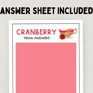 Cranberry Trivia, Printable Thanksgiving Trivia Game, Trivia Questions ...