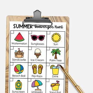 Summer Scavenger Hunt, Printable Outdoor Scavenger Hunt, Kids Scavenger ...