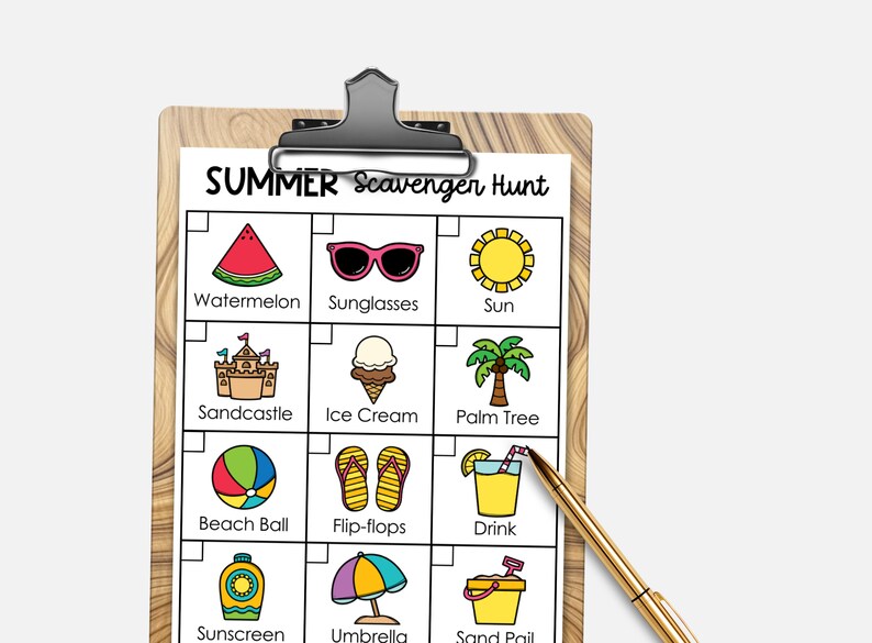 Summer Scavenger Hunt, Printable Outdoor Scavenger Hunt, Kids Scavenger ...