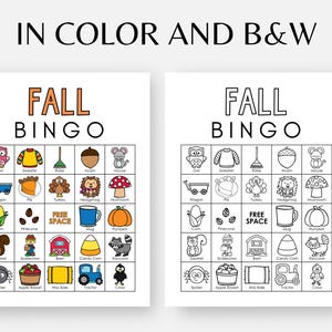 Fall Bingo, Fall Festival Bingo Cards, Printable Autumn Group Game ...
