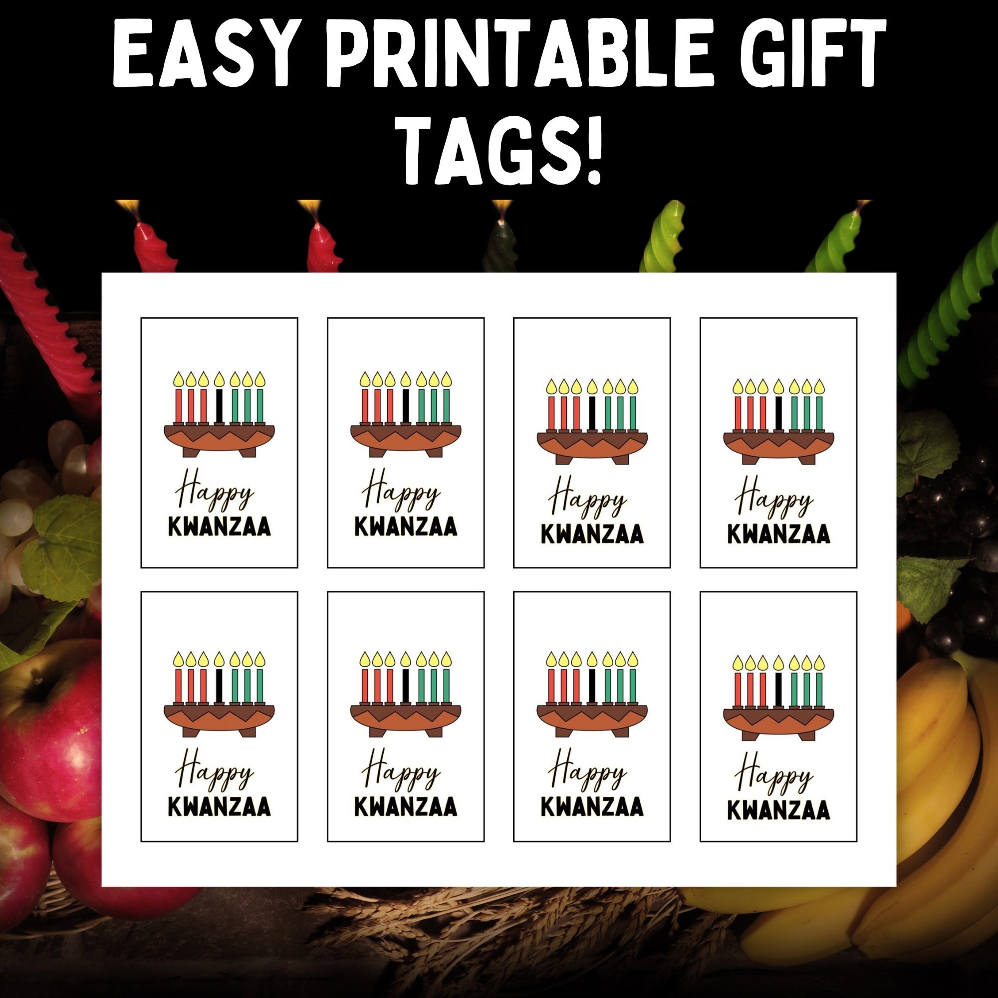 Printable Kwanzaa Gift Tag, Kwanzaa Gift Tags Printable, African ...