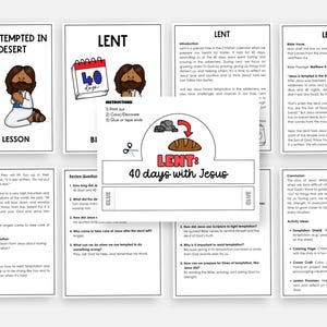 Lent Bible Lesson, Jesus is Tempted in the Desert, Printable Kids ...