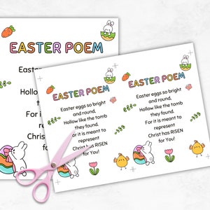 Printable Easter Poem for Kids, Religious Easter Story, Easter Basket ...