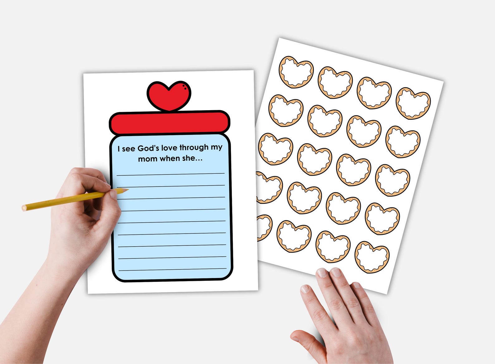 Mothers Day Bible Craft, Printable Christian Mom Gift From Kids, Easy ...