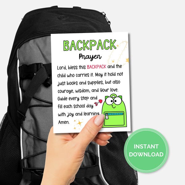Backpack Blessing - Etsy