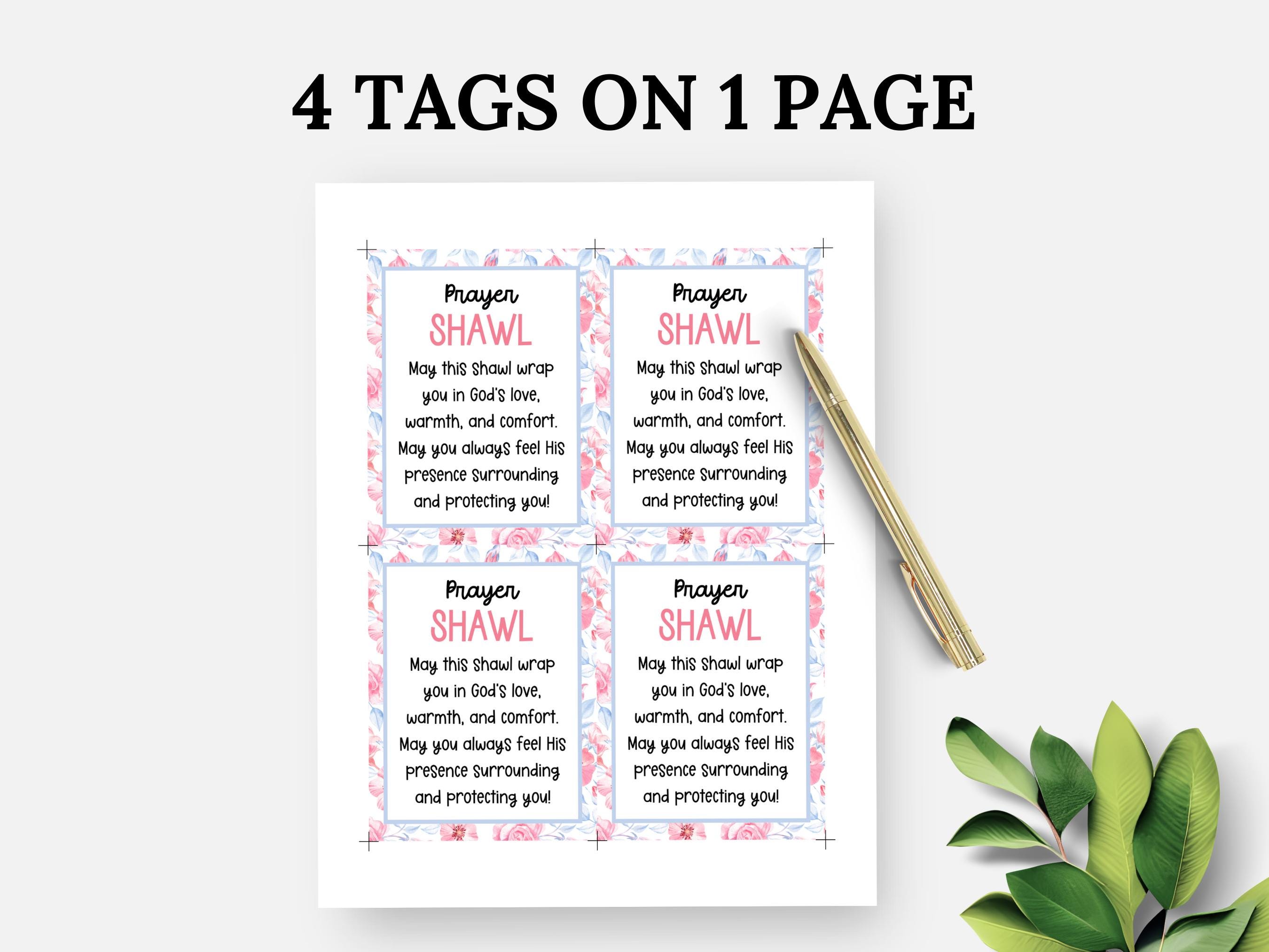 Prayer Shawl Tags, Printable Blessing Card, Religious Sunday School ...