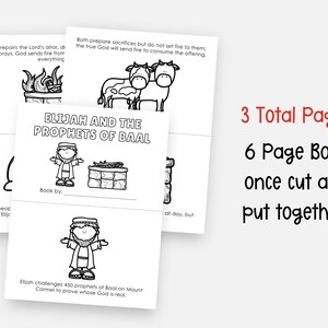 Elijah and the Prophets of Baal, Mini Bible Book, Sunday School Craft ...