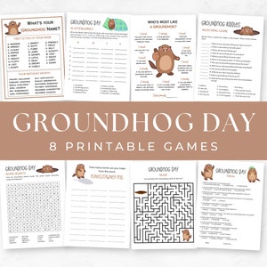 8 Printable Groundhog Day Games, Fun Groundhog Activities for Kids and ...