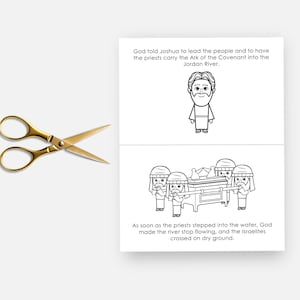 Crossing the Jordan River, Printable Mini Bible Book, Sunday School ...