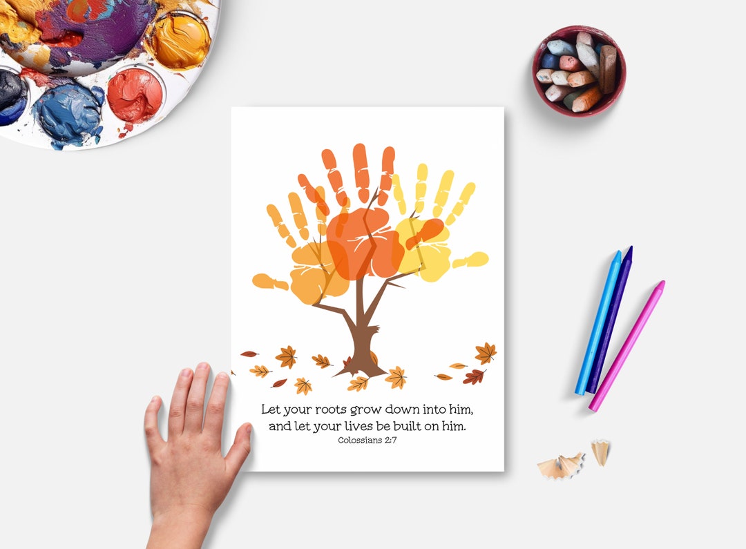 Thanksgiving Handprint Art, Christian Thanksgiving Printable, Fall ...