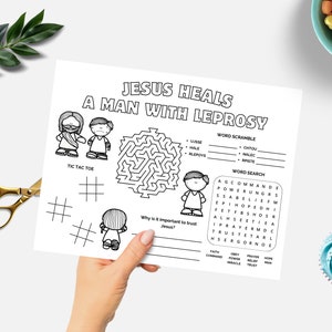 Jesus Heals a Man With Leprosy, Miracles of Jesus, Printable Bible ...