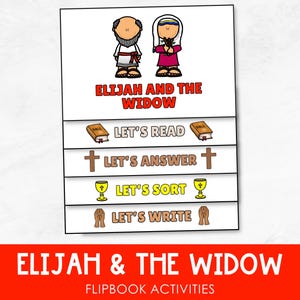 Elijah and the Widow, Printable Bible Flipbook, Follow the Prophet ...