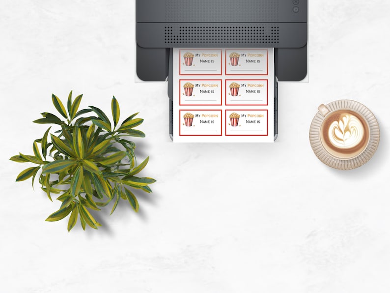 Whats Your Popcorn Name, Name Sign & Tags, Birthday Party Game ...