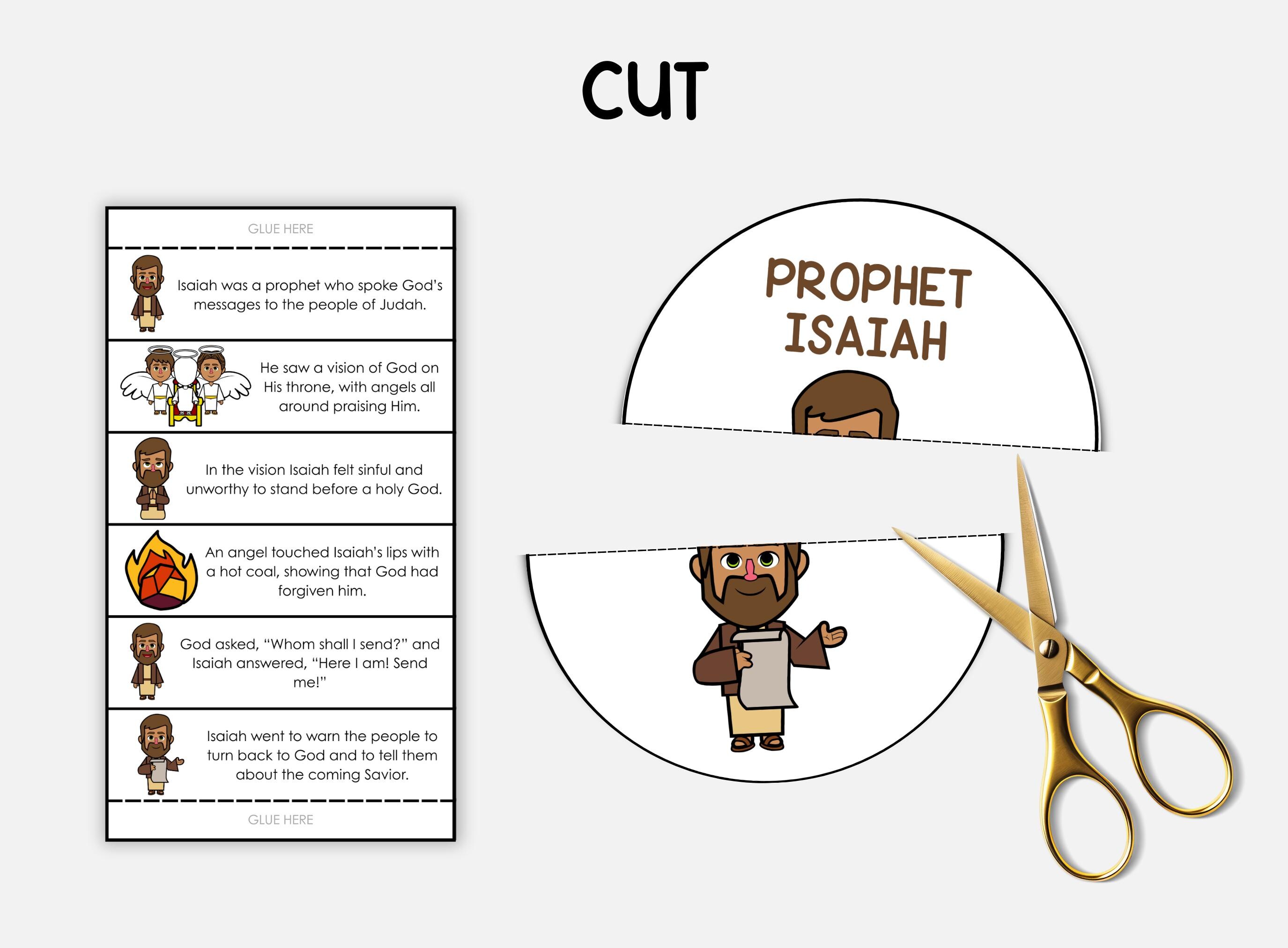 Prophet Isaiah, Folding Surprise Bible Craft Printable, Kids Bible ...