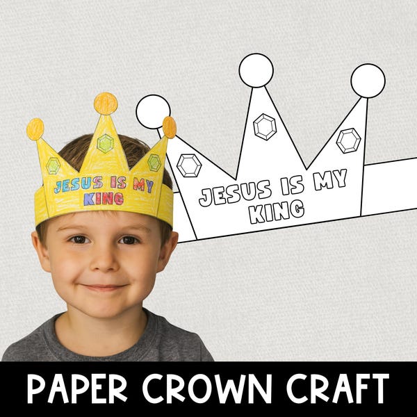 Jesus is King Printable Crowns - Etsy