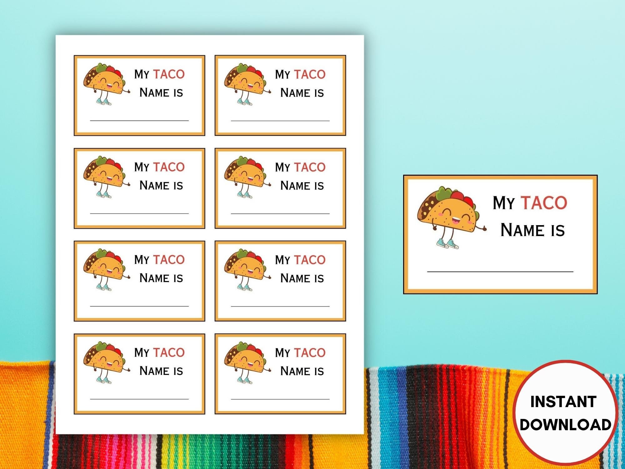 Whats Your Taco Name, Whats My Taco Name, Cinco De Mayo Games, Taco ...