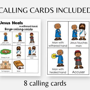 Jesus Heals a Withered Hand, Bible Story Bingo Cards, Miracles of Jesus ...