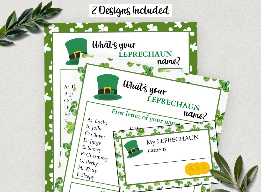 Whats Your Leprechaun Name, What's My Leprechaun Name, St Patricks Day ...