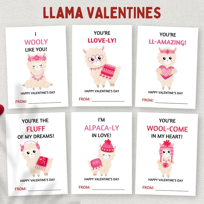 Valentines Llama - Etsy