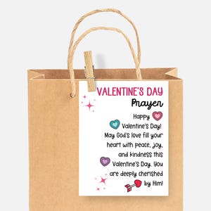 Christian Valentine Tag, Printable Valentines Day Prayer Card ...
