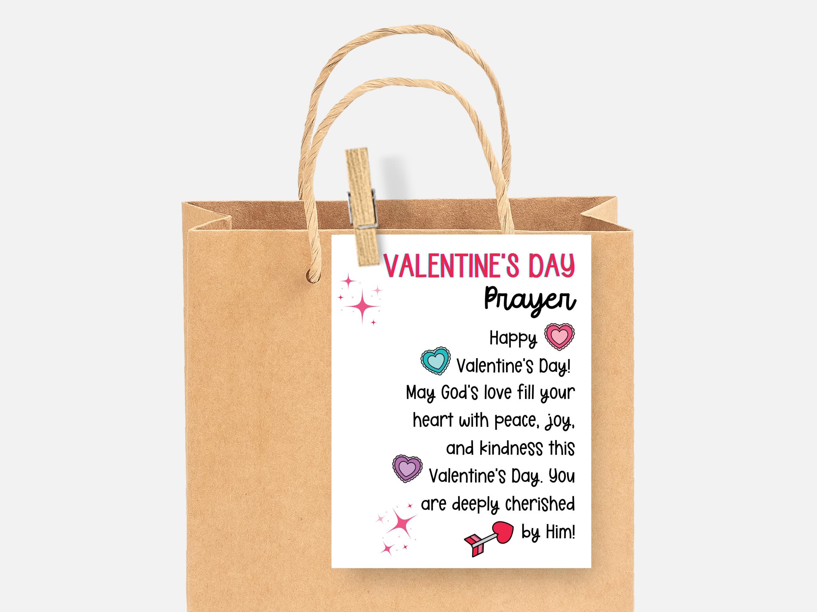 Christian Valentine Tag, Printable Valentines Day Prayer Card ...
