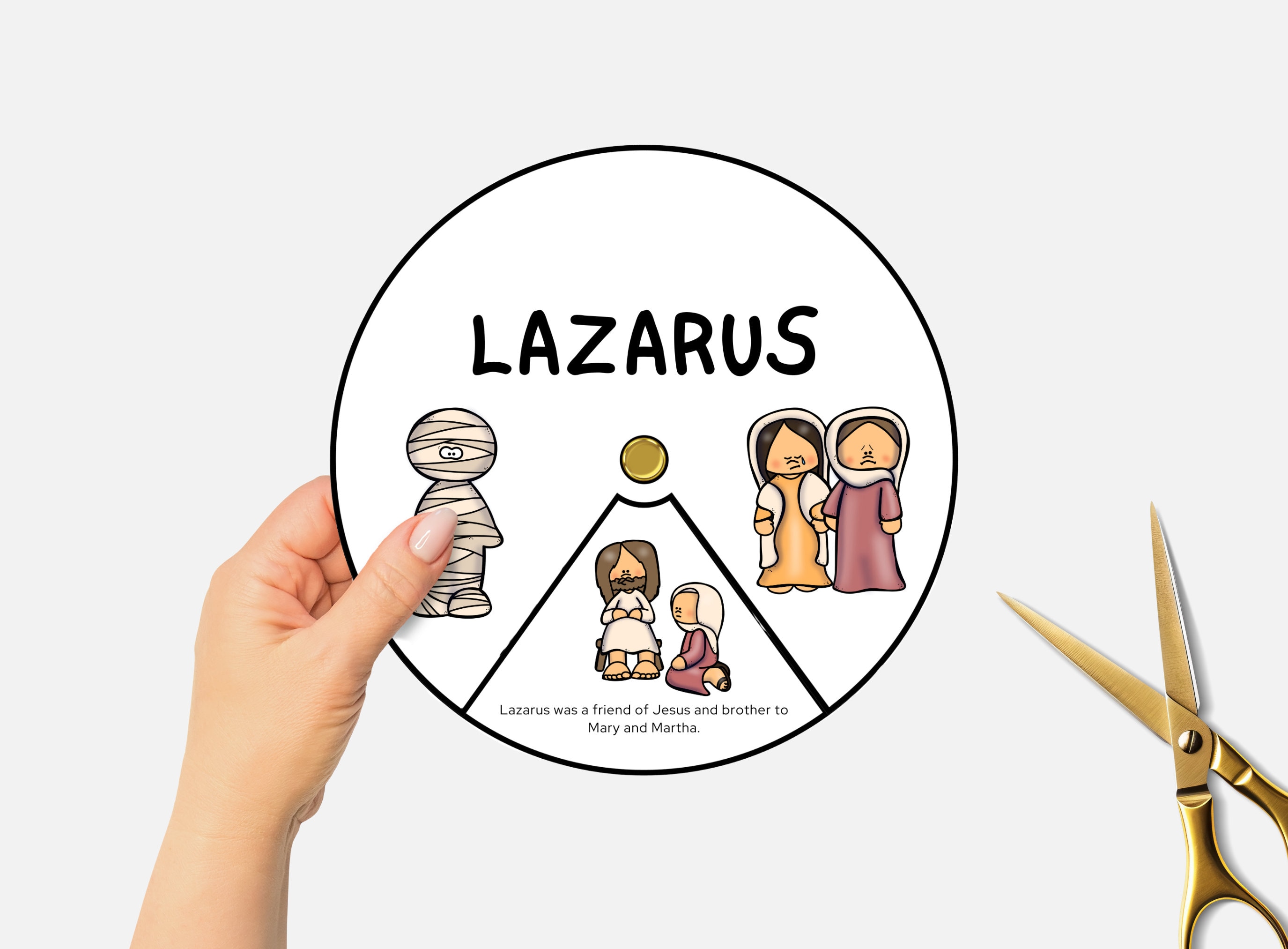 The Death and Resurrection of Lazarus, Miracles of Jesus, Printable ...