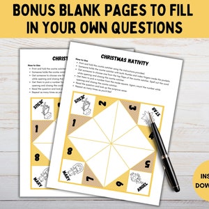 Christmas Nativity Bible Story Activity, Sunday School Craft, Birth of ...