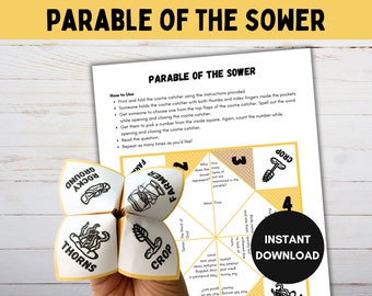 Parable of the Sower Kids Activity Interactive Bible Lesson Sunday ...