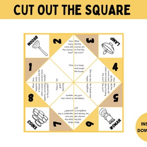 Parable of the Lost Coin, Printable Cootie Catcher, Sunday School Craft ...