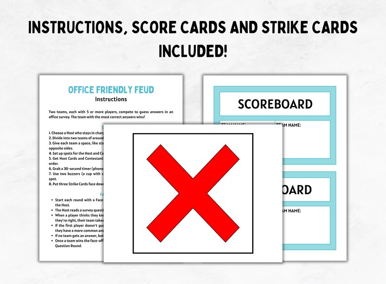 Office Friendly Feud, Team Building Games, Staff/employee/coworker ...