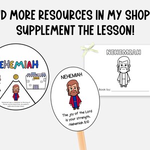 Nehemiah Bible Lesson Teaching Posters, Printable Sunday School ...