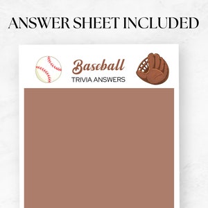 Baseball Trivia, Fun Printable Baseball Game, Sports Theme Birthday ...