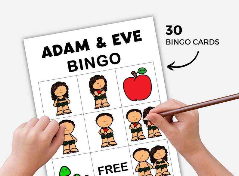 Adam and Eve Bible Story Games and Activities, Printable Genesis Sunday ...
