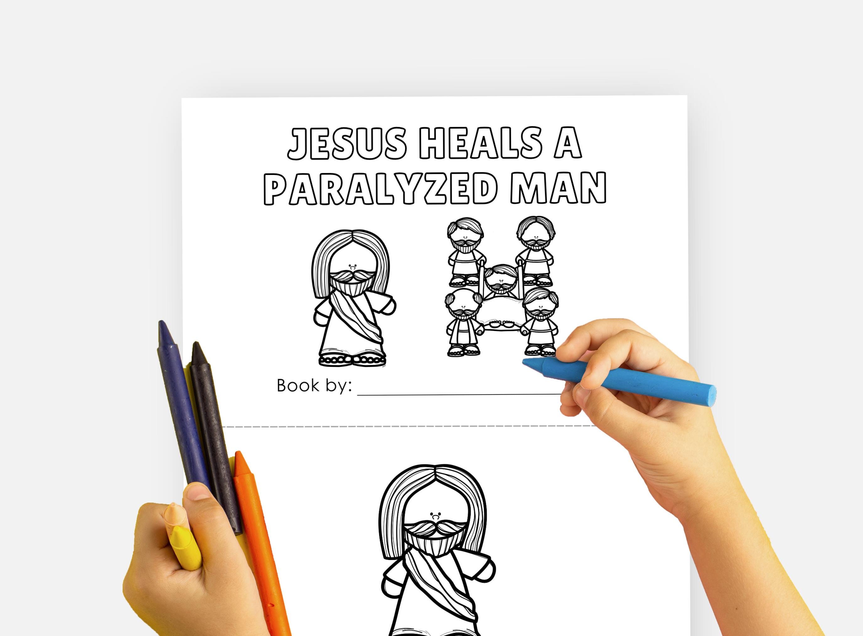 Jesus Heals a Paralyzed Man, Miracles of Jesus, Printable Mini Bible ...