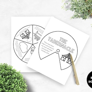 The Tabernacle Craft, Printable Bible Coloring Wheel, Sunday School ...