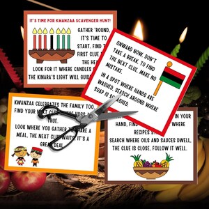 Kwanzaa Scavenger Hunt, Indoor Scavenger Hunt, Scavenger Hunt Clues ...