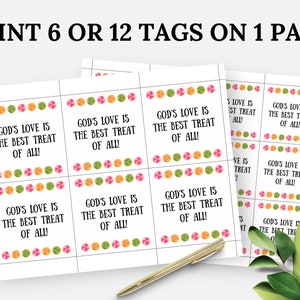 Christian Halloween Printable Tags, Square Religious Bible Treat Tags ...